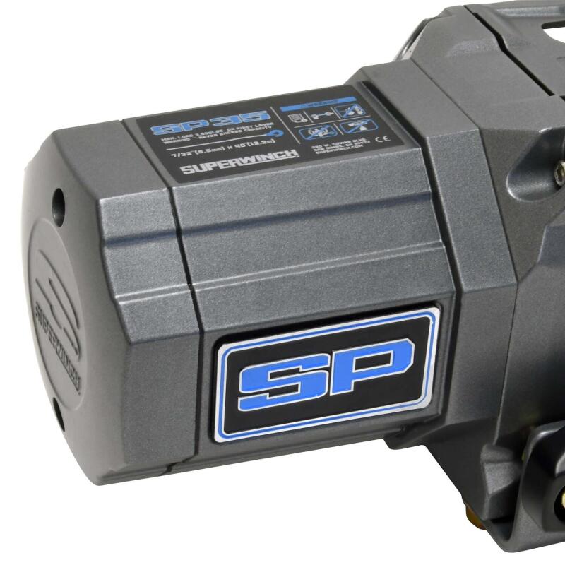 Superwinch 3500 LBS 12V DC 7/32in x 40ft Steel Rope Roller Fairlead SP ...