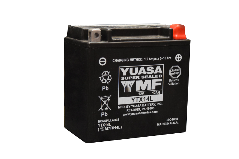 Yuasa YTX14L Maintenance Free AGM 12 Volt Battery – Gexhaust